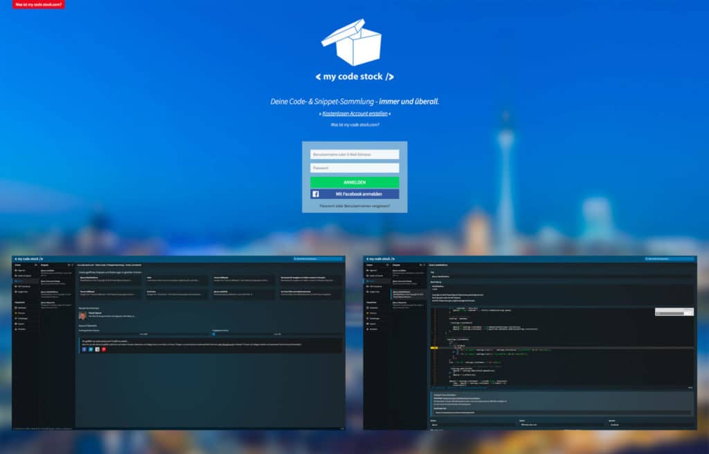 my code stock - online code snippet manager for developers